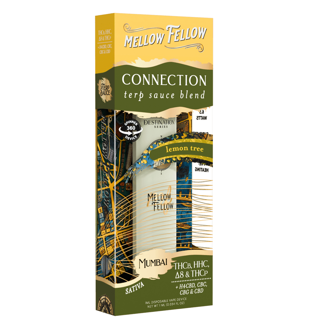 Connection Blend - Mumbai - Terp Sauce 1ml Disposable Vape - Lemon Tree (Sativa) - Mellow Fellow