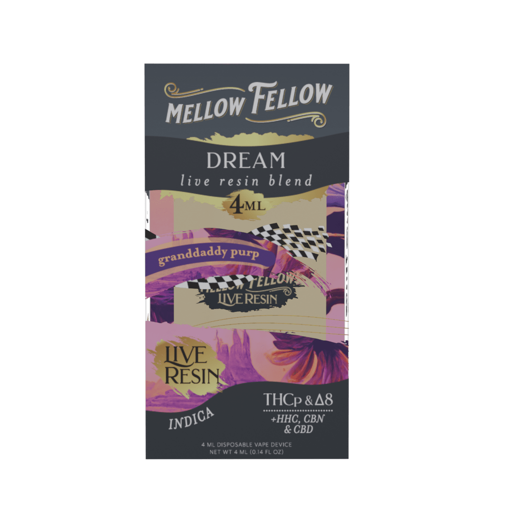 Dream Blend 4ml Live Resin Disposable Vape - Granddaddy Purp (Indica ...