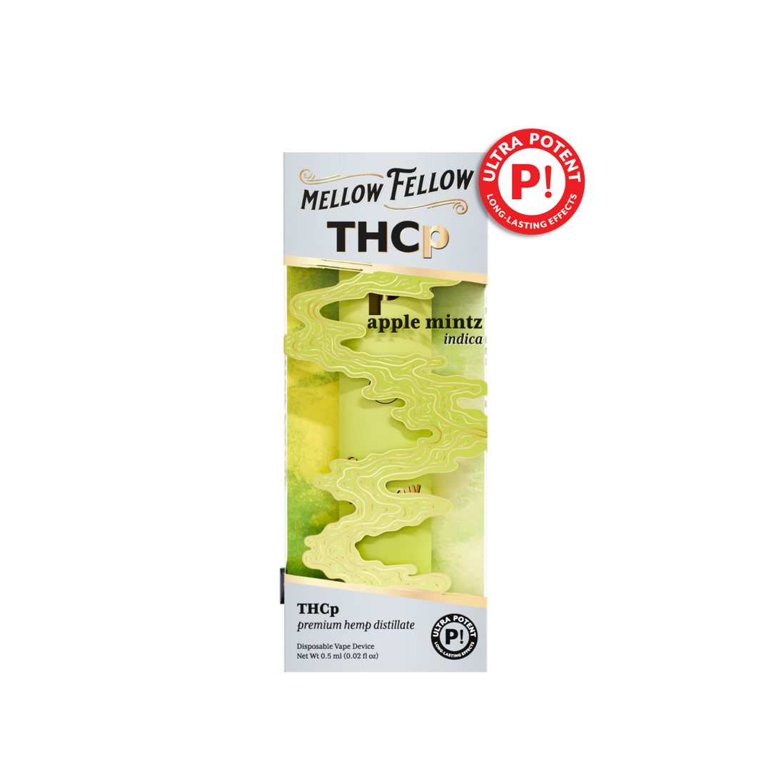 THCp 0.5g Disposable Vape - Apple Mintz (Indica) - Mellow Fellow