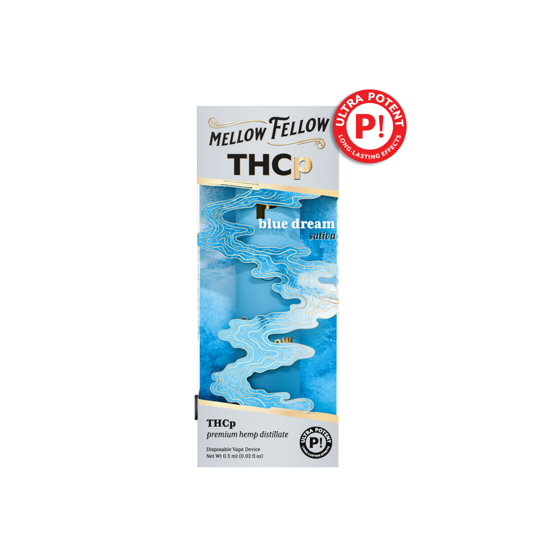 THCp 0.5g Disposable Vape - Blue Dream (Sativa) - Mellow Fellow